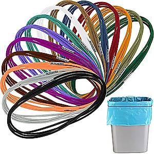 14 Pieces 4.9 Feet Trash Can Band Elastic Rubber Bands 30-64 Gallon Garbage Can Garbage Colorful Litter Box Band Loop for Trash Can Outdoor, 14 Colors