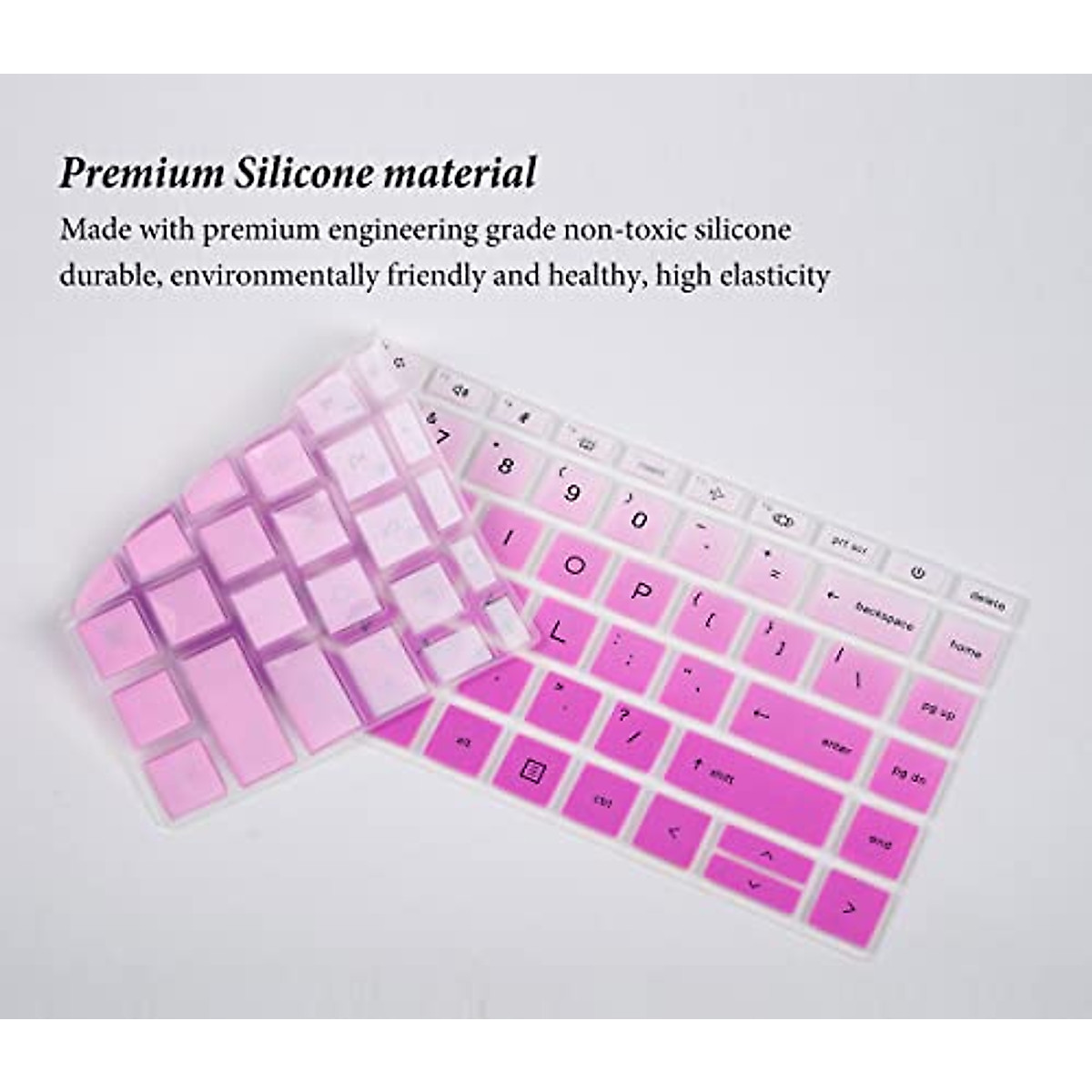 Keyboard Cover Skin for HP EliteBook 840 845 G8 14 Inch Notebook, HP EliteBook 845 840 G7 14" Notebook Keyboard Protector[Not Fit for HP Elitebook 840 G5/G6]-Gradual Purple