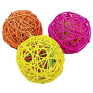 1247 Pk3 Huge Foraging Vine Balls Foot Talon Bird Toys