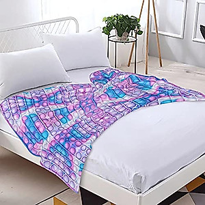 Ultra-Soft Blanket 3D Printing Flannel Throw Blanket for Couch Sofa Bed Throw Size Super Cozy and Comfy for All Seasons 7-50"x40"