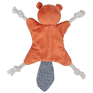 Vitscan Stuffless Dog Toys for Puppy, Crinkle Squeaky Dog Chew Toys Squirrel Plush Dog Toy with Rope Knots for Small Dogs (Squirrel)