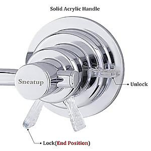 Sneatup Suction Cup Extendable 17-28" Stainless Steel Towel Bar