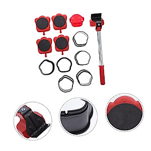 VILLCASE 2 Sets Mover Mover Furniture Lifting Kit Multitools Lift Heavy Objects Jack Furniture Moving Bar Furniture Dollies Easy Trolley Lift and Move Slider Adjustable Abs Furniture Rack