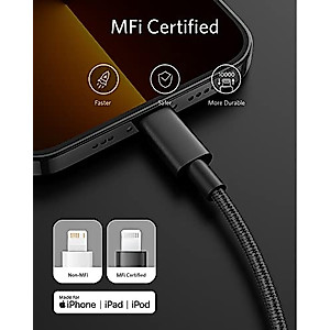 Anker New Nylon USB-C to Lightning Charging Cord for [6ft MFi Certified] for iPhone 13 13 Pro 12 Pro Max 12 11 X XS XR 8 Plus, AirPods Pro, Supports Power Delivery (Black)