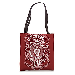 St Bernadette Soubirous of Lourdes Sacred Heart of Jesus Tote Bag