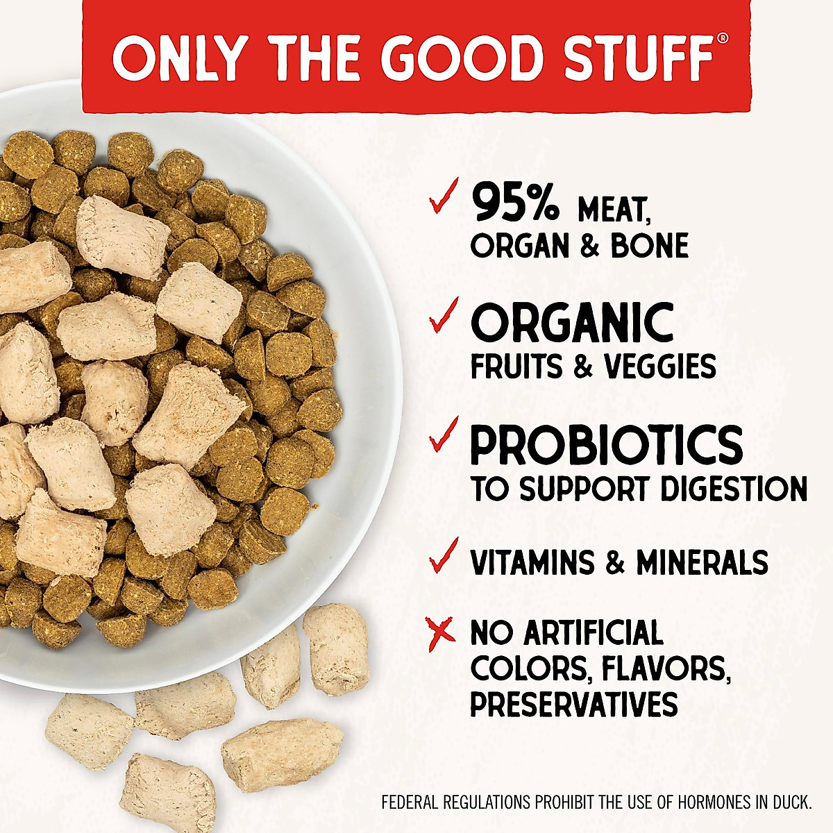 Stella & Chewy's Freeze Dried Raw Duck Duck Goose Meal Mixer – Dog Food Topper for Small & Large Breeds – Grain Free, Protein Rich Recipe – 3.5 oz Bag