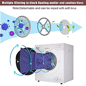 Household Appliances ZOKOP GDZ55-08E Household Dryer 5.5kg Drum Dryer 1 Filter Mesh Cotton-White