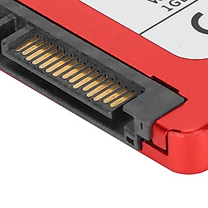 External SSD, 2.5inch Ultra Thin Solid State Drive with Smart Error Correction, 8GB 16GB 32GB 60GB 120GB 240GB 480GB 1T 2T, Solid State Disk, Red Metal Shell Hard Drive for Storing Data(120GB)