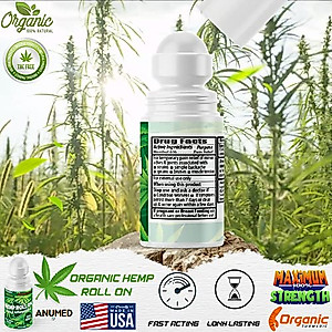 ANUMED Hemp Roll-On 4000mg Pain Relief. Fast Acting, Long Lasting, Maximum Strength with Arnica + Turmeric for Anti-Inflammatory, Natural Recovery, Joint, Muscle, Nerve Pain Reliever 2 Packs of (1oz)