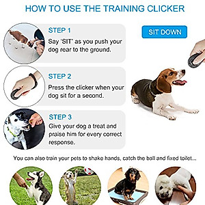 Diyife Dog Clicker, [4 PCS, Multi-Color] Training Clicker with Wrist Strap for Dog Cat Horse,