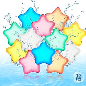MyGoci Reusable Water Balloons Quick Fill, Refillable Water Balloons Silicone Water Toys Pool Toys for Kids Adults Water Fight Outdoor Games