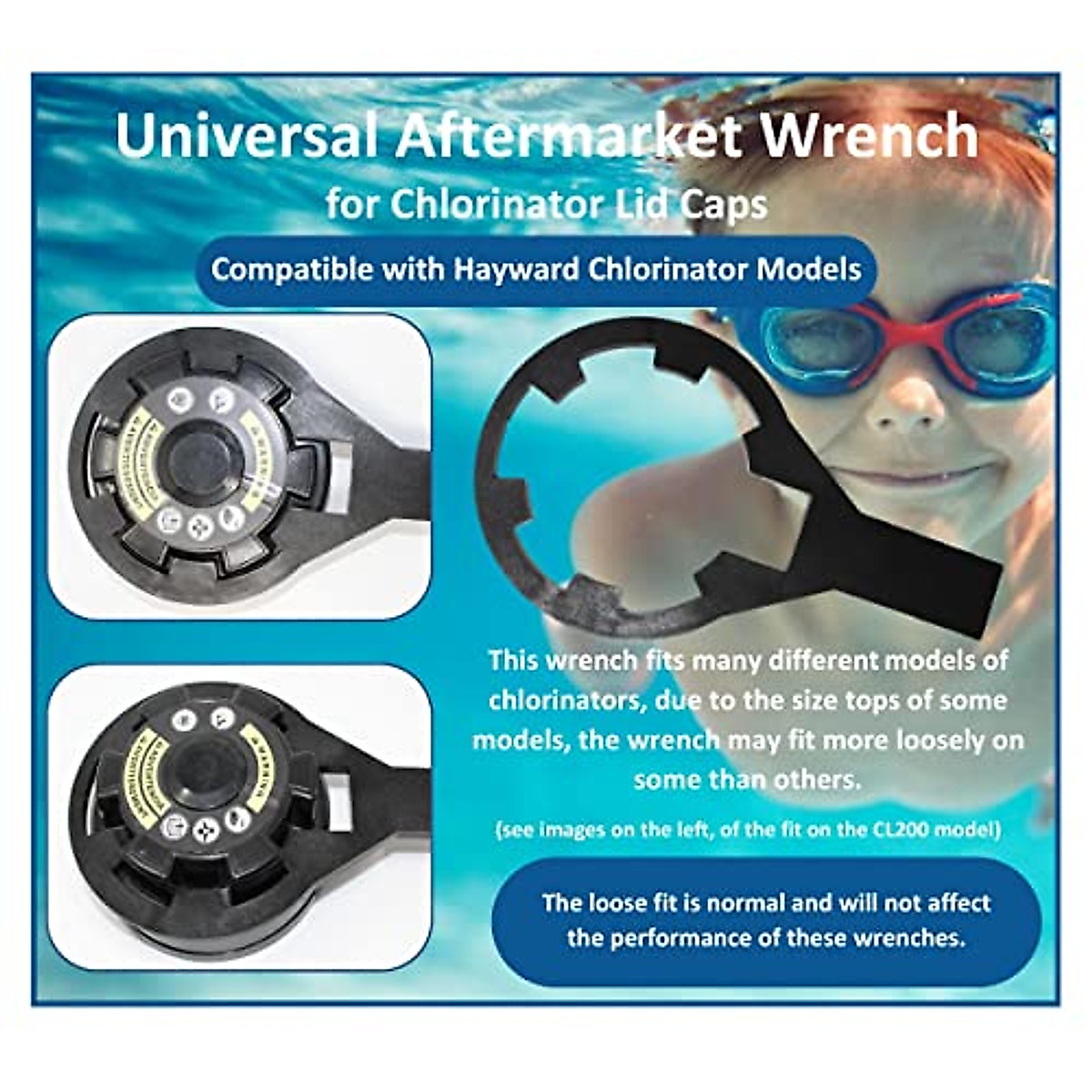 JSP Manufacturing New Aftermarket Hayward CL200 and CL220 Chlorinator Lid Cap Wrench Opener Tool Pool Pump (1)