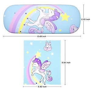 ANLIOTO 3 Pcs Kids Glass Cases Hard Shell, Protective Eyeglass Case with Cleaning Cloth, Portable Glasses Case for Kids Women Men Students