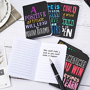 Inspirational gifts Notepads Mini Motivational Journal Notebook Bulk Small Pocket Notepads for School Office Home Travel Gift Supplies, 10 Styles(Bright Style,20 Pieces)