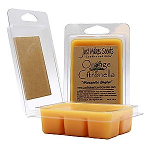 2 Pack - Orange Citronella Scented Blended Soy Wax Melts | for Use Indoors | Made in The USA by Just Makes Scents Candles & Gifts