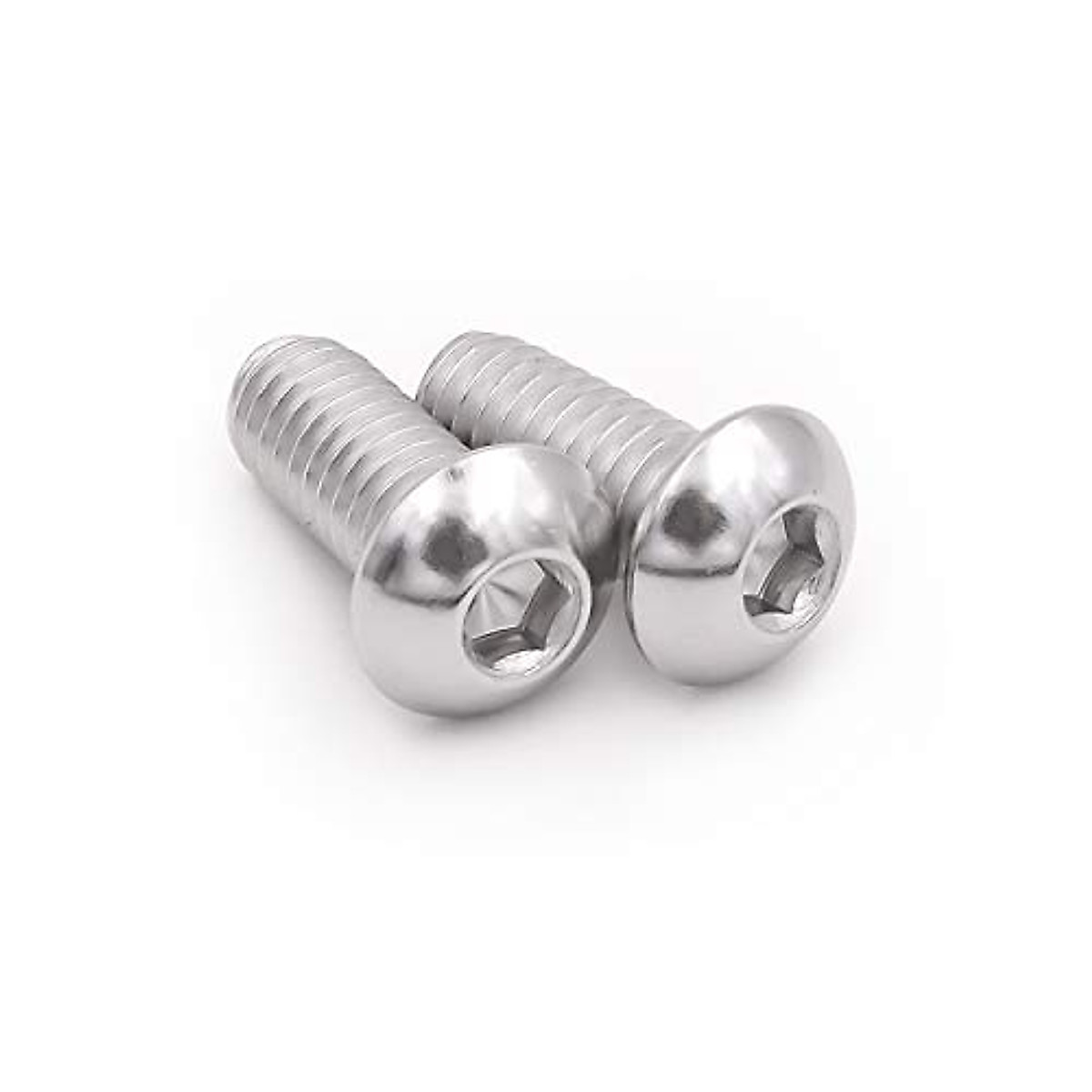 KINJOEK 50 Packs 5/16-18 x 3/4 Inch Button Head Socket Cap Screws, Allen Socket Drive, 304 Stainless Steel 18-8, Full Thread, Bright Finish, Heavy Duty Machine Hexagon Screw Drive