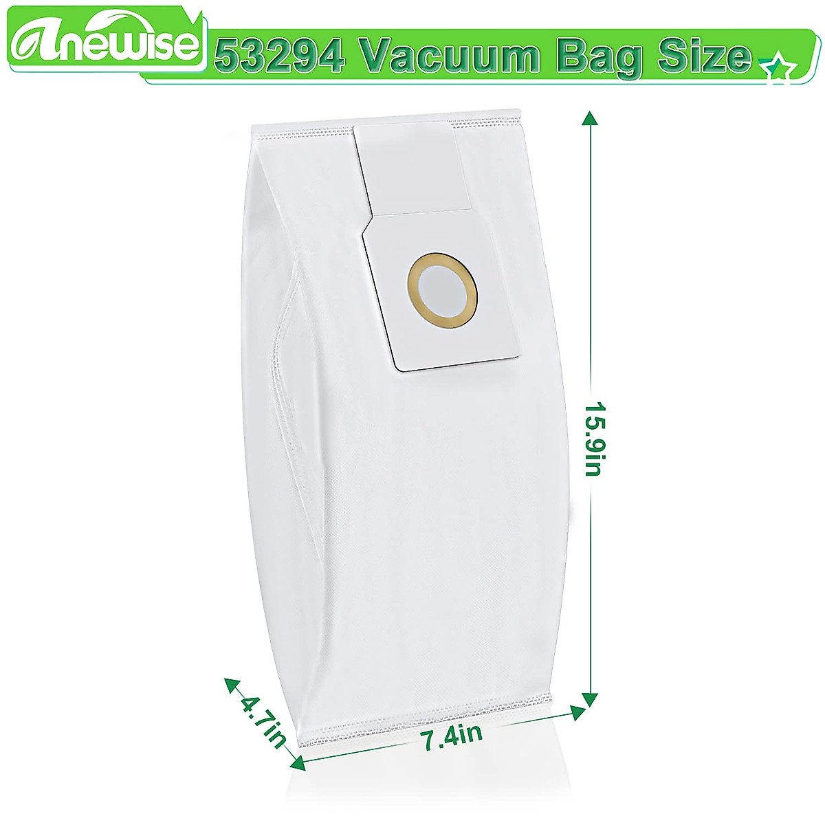 Anewise 53294 Type O Elite Vacuum Bags for Kenmore 5068 50105 Progressive 20-50690 53294 BU1017 31140 31150, 8 Packs Style O HEPA Cloth Upright Vacuum Bag
