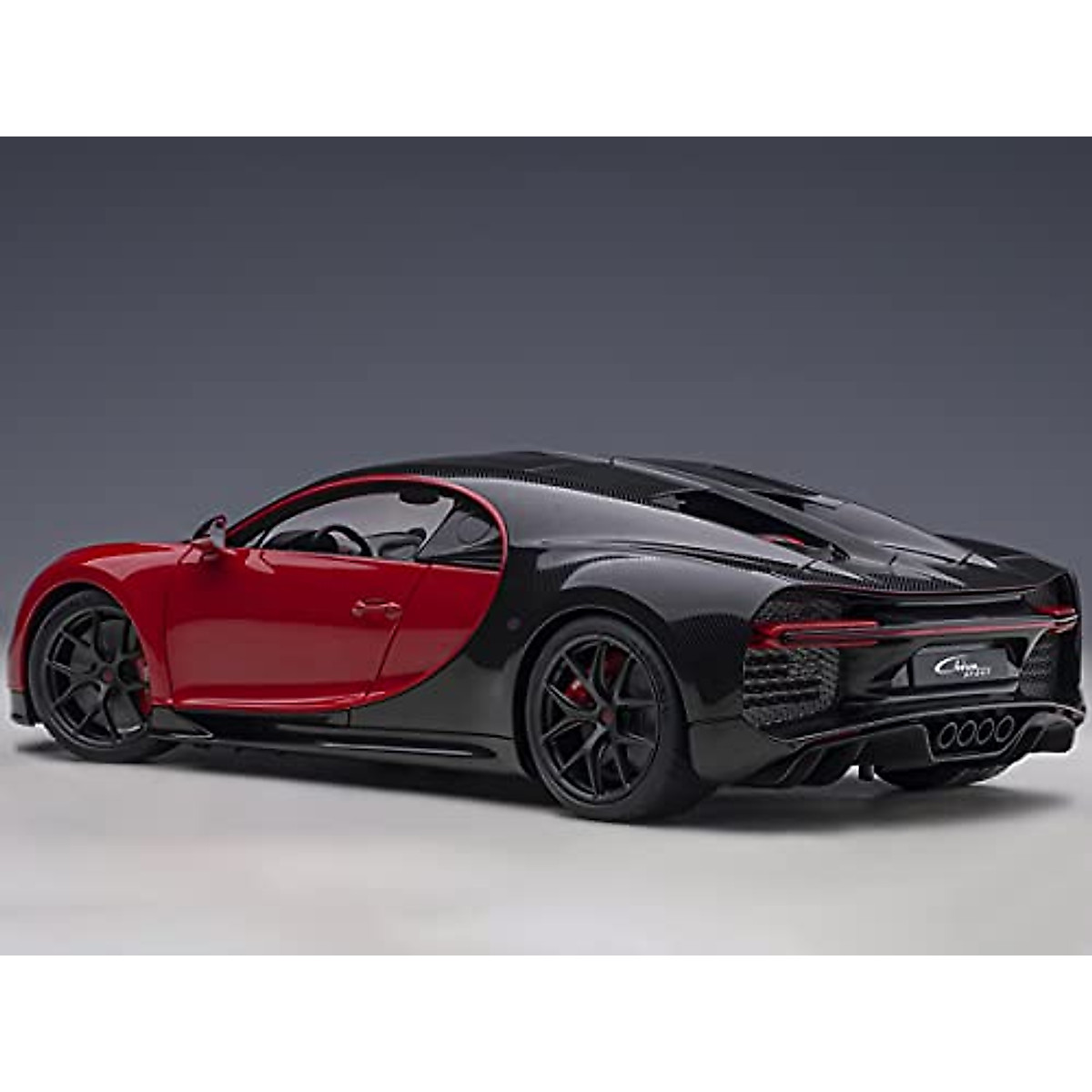 Auto Art Models 2019 Bugatti Chiron Sport Italian Red and Carbon Black 1/18 Model Car by Autoart 70996