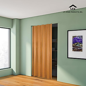 LTL Home Products HSR3680F Regent Interior Accordion Folding Door, 36" x 80", Fruitwood