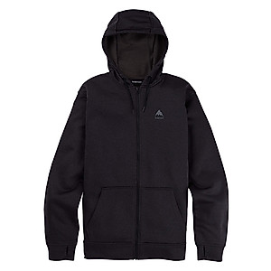 Burton Men's Oak Full-Zip Hoodie, True Black Heather, L