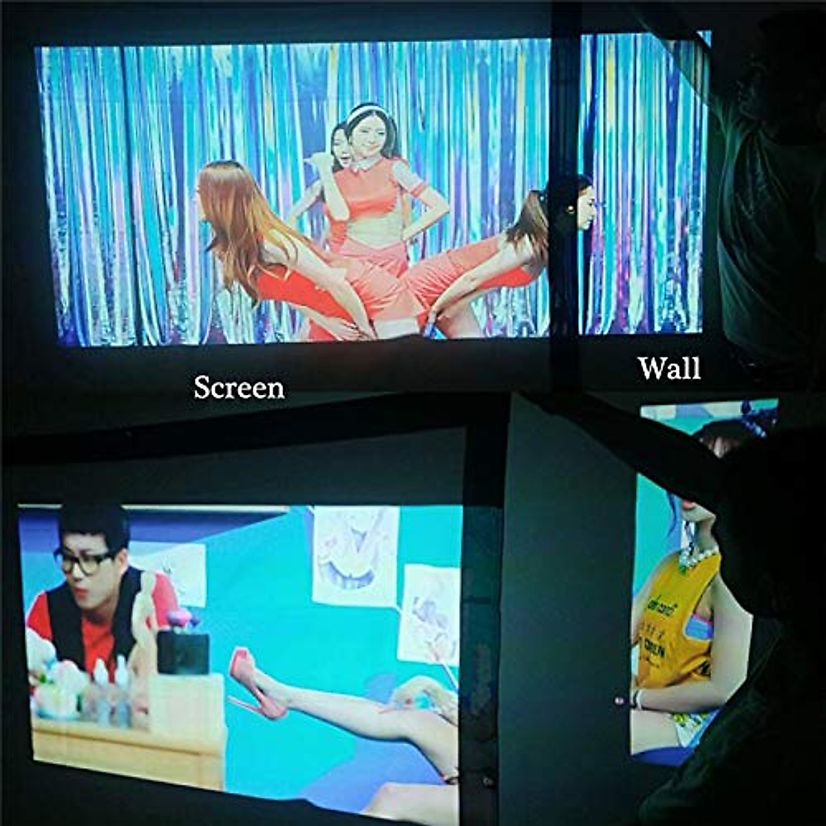 VIBY Projector Screen Outdoor 150 200 Inch 300 Inch White Cloth Material 180 250 Inch Optional 16:9/4:3 for LED (Size : 300 inch)