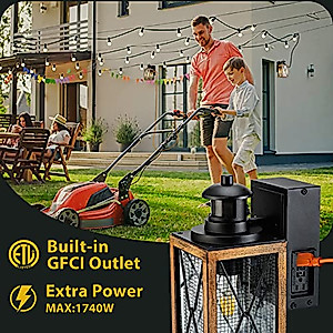 HIHUOS Porch Lights with Outlet : Motion Sensor Outdoor Light with Outlet Built in, Exterior Light Fixture Wall Mount, Anti-Rust Dusk to Dawn Wall Sconce - Outside Light for House Garage Front Patio