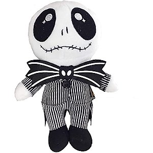 illuOKey Jack Skellington Plush Doll Nightmare Before Christmas Toys - Pumpkin King Plush Stuffed Lovely Baby Dolls (9.5 Inches, Black)
