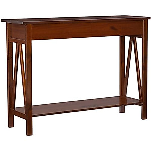 Linon Home Dcor Console Table, 42.01"w x 13.98"d x 30.71"h, Antique Tobacco