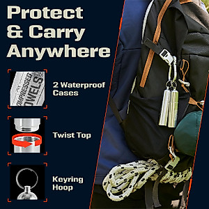 Compressed Towel Tablets - 100% Bamboo Camping Toilet Paper Tablets, Great for Hiking, Travel & Backpacking - Disposable Washcloths, Body Wipes, Paper Towel Coin Tissue - 100 Pack with Metal Cases