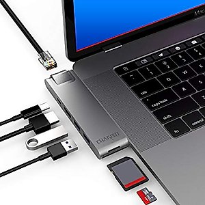 CharJenPro USB C Hub for MacBook Pro 2020, 2019, 2018-2016 (M1) MacBook Air 2020, 2019, 2018, 100W Power, HDMI 4K, 2 USB 3.0, microSD, SD Card Reader, USB C Port. USBC Adapter.