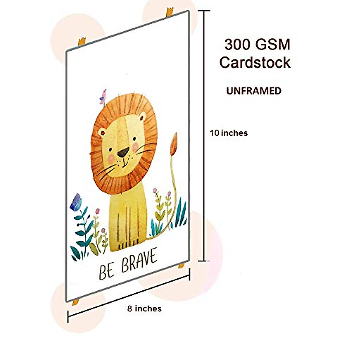 Baby Nursery Decor - Nursery Wall Decor for Baby Room - Jungle Safari Animal Unframed Wall Art -Set of 6 Posters 8x10 - Lion, Giraffe, Elephant, Monkey, Zebra, Hippo with Inspirational Quotes for Boy Girl Toddler Kids