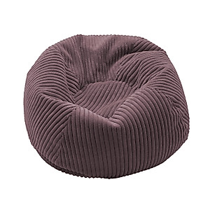 Factory Direct Partners 30" Soft, Plush Corduroy Bean Bag Chair, Furniture for Kid's Bedroom, Playroom, Rec Room; Perfect for Reading or Relaxing; Complete, Filled, Ready to Use - Lavender, 14623-LV