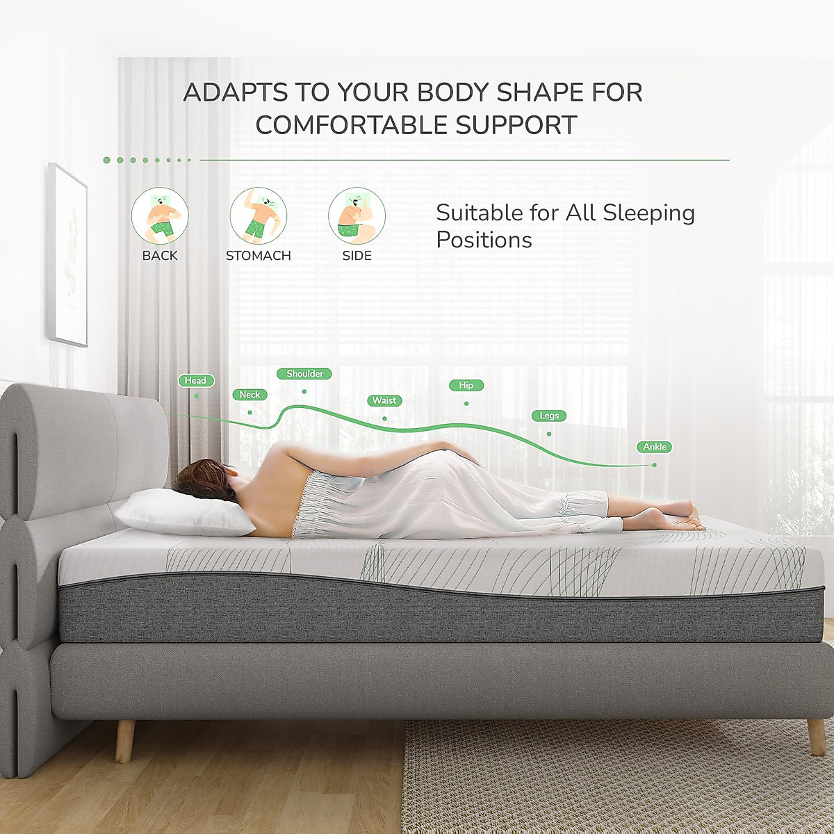 Novilla King Size Mattress in a Box, 10 Inch Gel Memory Foam Mattress, Plush Mattress King Size for Pressure Relief & Relaxing Sleep, CertiPUR-US Certified, Bed in a Box, Soft and Supportive