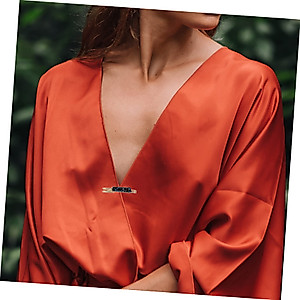 Anneome 2 Pcs Change The Waistband to Small Pins Shirt Pin Brooch Bridal Cape Sweater Shawl Clip Women Clothes Brooch Clothes Pin Women Sweaters Miss Cardigan Skirt Rhinestones