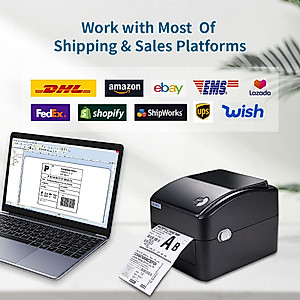 VRETTI Shipping Label Printer, Thermal Label Printer for Shipping Packages, 4x6 Barcode Label Printer Compatible with Windows & Mac System, Label Maker Machine for Small Business UPS Ebay Amazon label