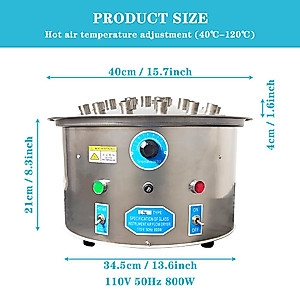 FENROSLY Lab Glassware Dryer with 30pcs Drying Pipes, Electric Air Flow Drying Rack for Glass Test Tubes and Beakers, Stainless Steel Drying Machine Lab Cleaning Equipment 110V