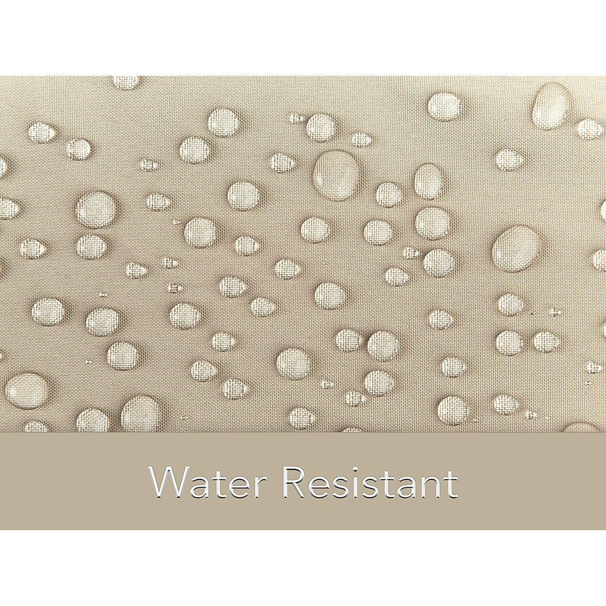 Covermates Square Dining Table Cover - Water-Resistant Polyester, Mesh Ventilation, Patio Table Covers, Full Table 42W x 42D x 25H, Khaki