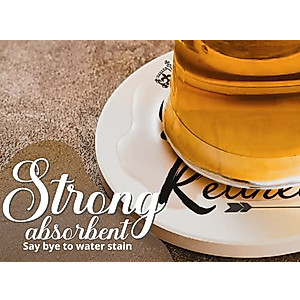 Best Retirement Gifts for Women, 4 Pcs Retirement Coasters for Drinks Absorbent with Holder and Corked Back, Unique Present for Retired Women, Retirement Gifts for Grandma, Boss Lady, Nurse, Teacher