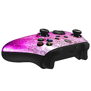 eXtremeRate Custom Shell for Xbox Core Wireless Controller - Revamp Your Gaming Gear - Ice Flake Magenta Replacement Acessories Cover Faceplate for Xbox Series X & S Control [Controller NOT Included]