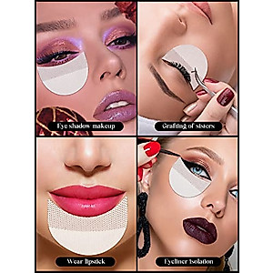 Kalolary 120 Pcs Eye Shadow Shields, Eyeshadow Pads Stencils Lint Free Under Eye Pads Eyeshadow Patches For Eyelash Extensions/Lip Makeup