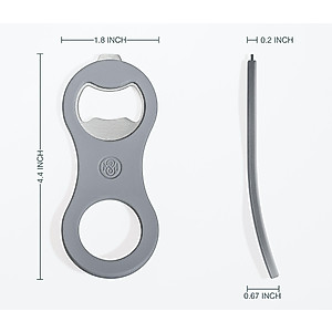 8SOM 2 in 1 Magnetic Beer Bottle Opener for Refrigerator and RV with Cap Catcher, Soft Touch Silicone Surface Protect Fridge, Pop Can Soda Can Opener for Long Nails, Ideal Gift