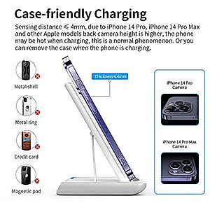 Wireless Charger,RUI MAI LAI 3 in 1 Wireless Charger Station for Apple iPhone/iWatch/Airpods,iPhone 13/12/11 (Pro, Pro Max)/XS/XR/XS/X/8(Plus),iWatch 7/6/SE/5/4/3/2,AirPods 3/2/pro