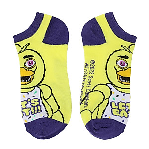 Bioworld Five Nights At Freddy's Menacing Characters Adult 5-Pair Ankle Socks