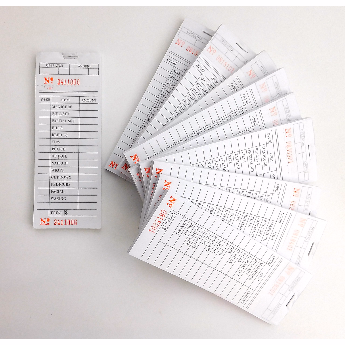 Nail Spa Salon Sales Book / Ticket Book / Order Book