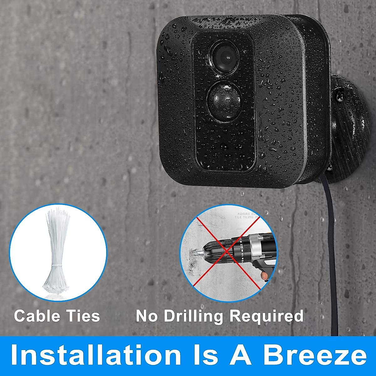 Itramax 30 FT Blink Outdoor/Indoor (3rd Gen) Charger Cable with Adapter(2 Pack),Compatible for Blink XT/XT2 Camera Charging Brick and 90 Degree Right Angled Micro USB Cord,Waterproof Power Wire Supply