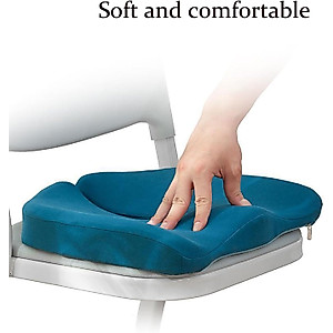 Libiyi Seat Comfort Pro, Libiyi Non-Slip Comfort Cushion Pad, Breathable Memory Foam Seat Cushion, Lumbar Support Pillow, Seat Cushion Pillow Office Chair for relieve Hip and Back Pain (Gray, A)