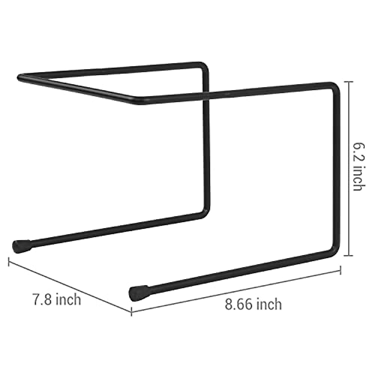 MyGift Black Metal Pizza Table Stands, Tabletop Pizza Pan Riser Food Platter Tray and Display Rack, Set of 4