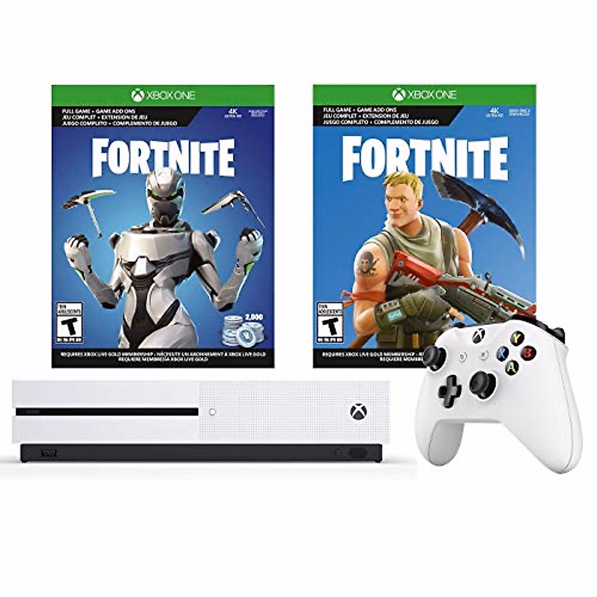 Microsoft Xbox One S Fortnite Eon Cosmetic Epic Bundle: Fortnite Battle Royale, Eon Cosmetic, 2,000 V-Bucks and Xbox One S 1TB Gaming Console with 4K Blu-Ray Player