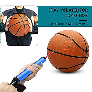 6 Pack 29.5" Official Size 7 Basketball Balls Inflatable with Pump for Men and Women for Outdoor, Indoor or Training, Mens Basketball, Adult Basketball