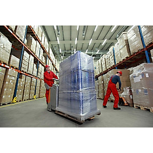 18" Stretch Film/Wrap 1500 feet 7 Layers 80 Gauge Industrial Strength up to 800% Stretch 20 Microns Clear Cling Durable Adhering Packing Moving Packaging Heavy Duty Shrink Film Box of 4